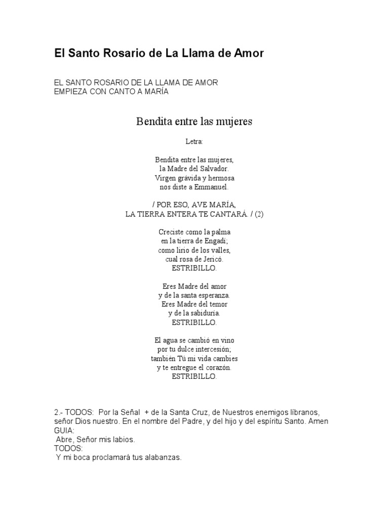 Rosario de la Llama de Amor | PDF | María, madre de Jesús | Creencia religiosa y doctrina