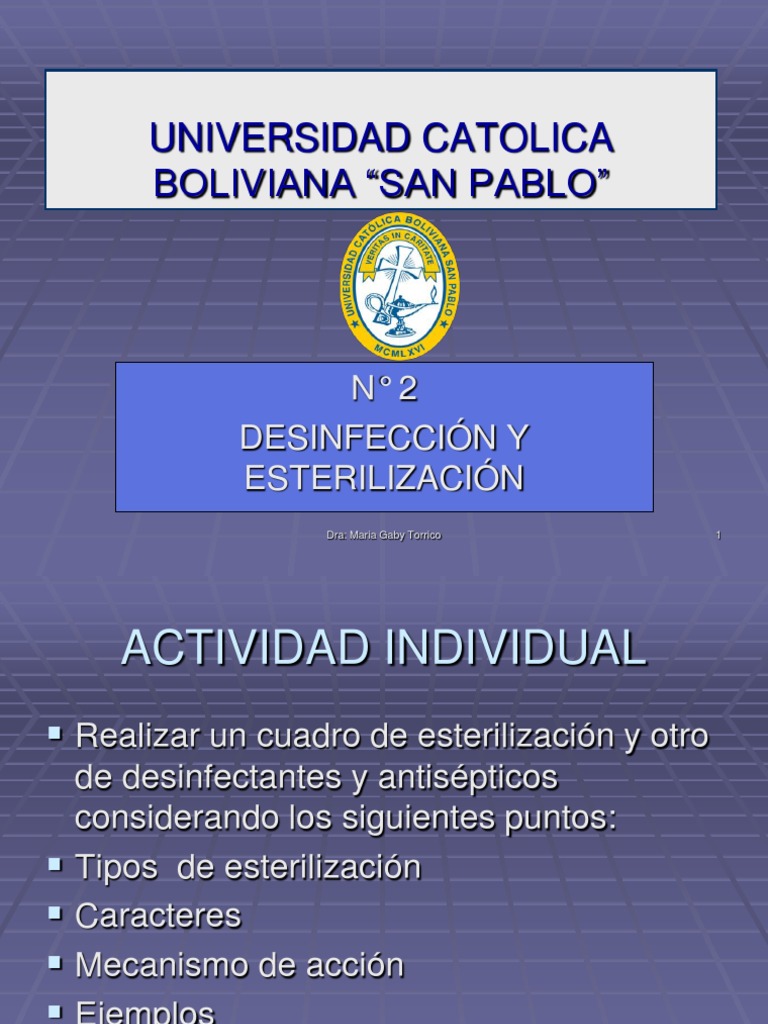 Unidad Ndeg 2 Esterilizacion Desinfeccion y Antisepticos | PDF ...