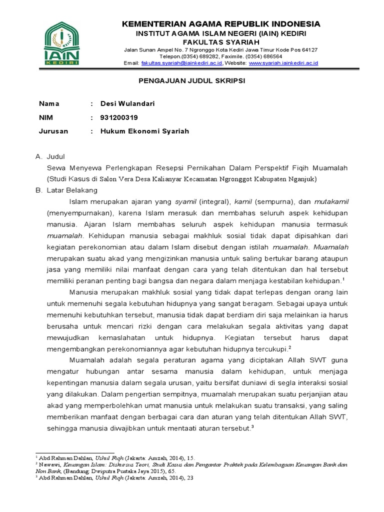 Revisi Miniriset Dospem 1 | PDF