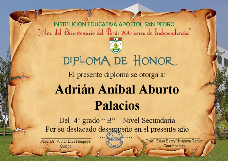 Diploma Fin de Año 2021 | PDF