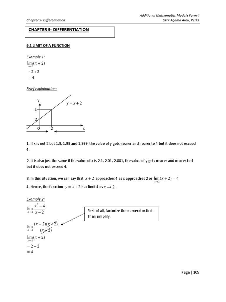 Chapter 9 - Differentiation | PDF