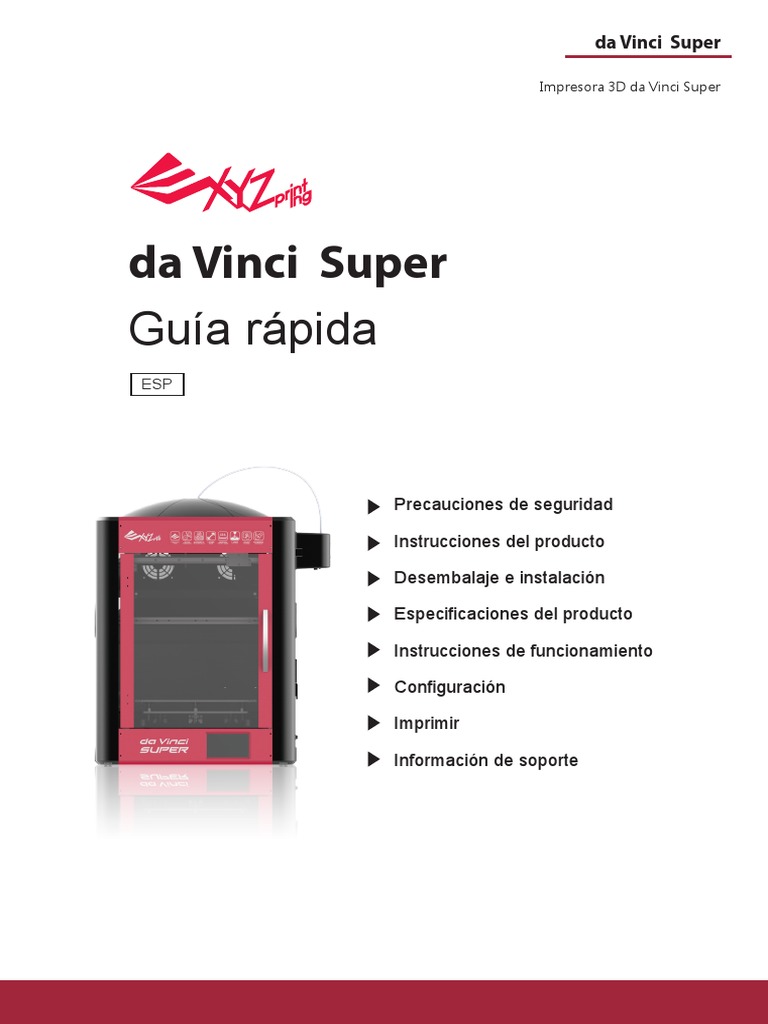 Super Quick Guide - Esp | PDF | Impresora (Computación) | Impresión 3d