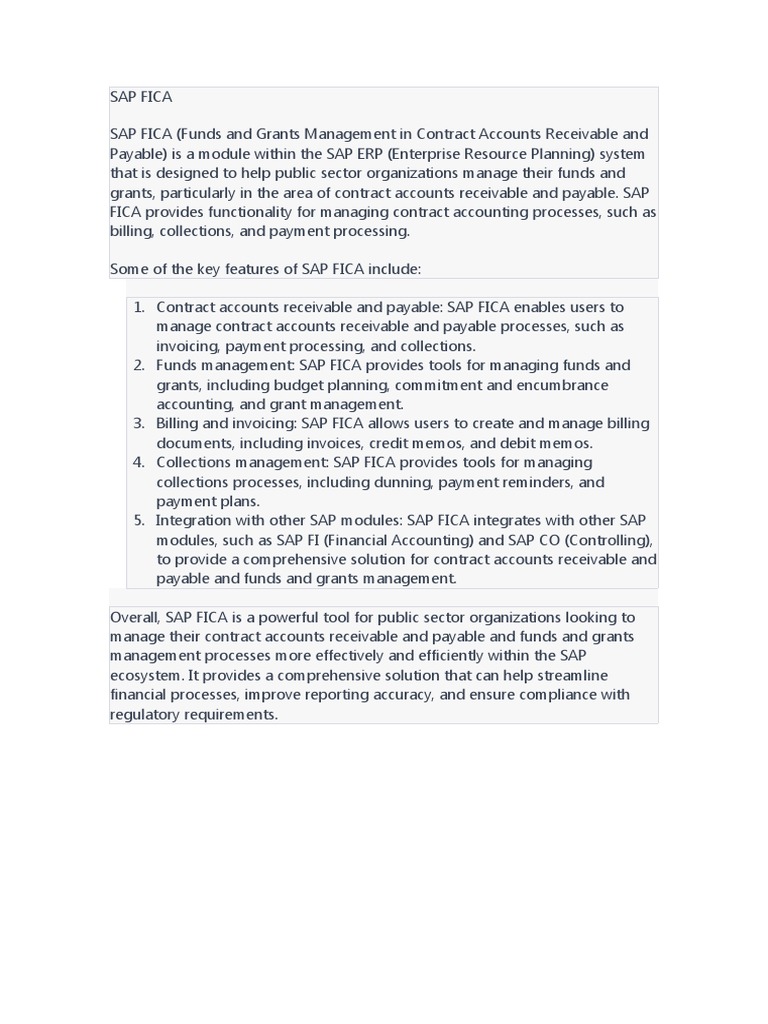 Sap Fica | PDF | Finance & Money Management | Computers
