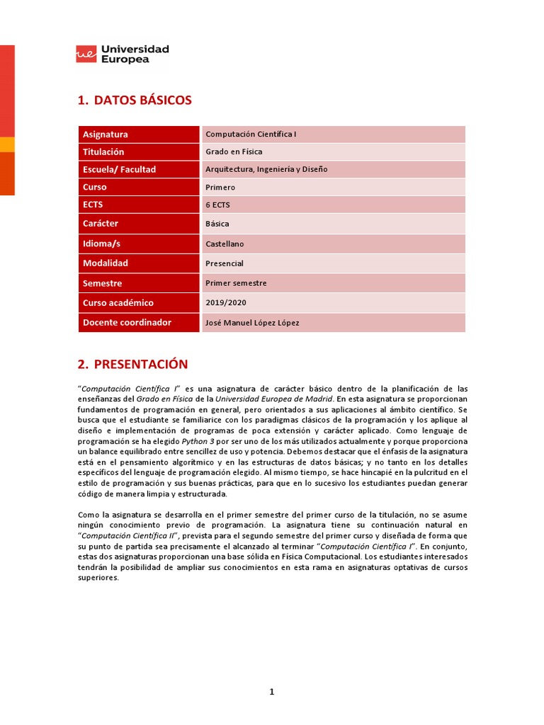 Computacion Cientifica I | PDF | Aprendizaje | Lenguaje de programación Computacion Cientifica I | PDF | Aprendizaje | Lenguaje de programación