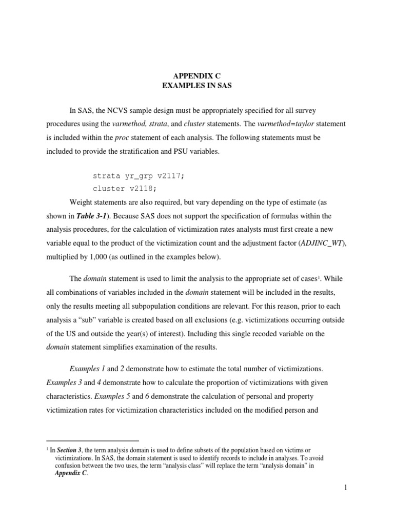Variance Guide Appendix C Sas | PDF | Standard Deviation | Sampling (Statistics)