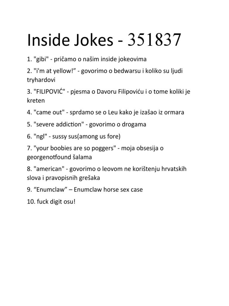 Inside Jokes | PDF