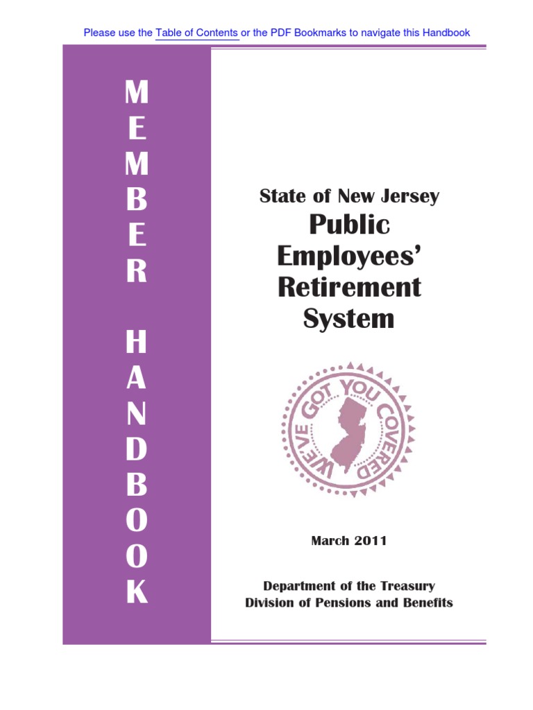 NJ PERS Member Handbook Overview | PDF | Pension | Retirement