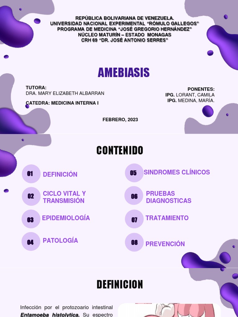AMEBIASIS Final | PDF | Medicina CLINICA | Epidemiología