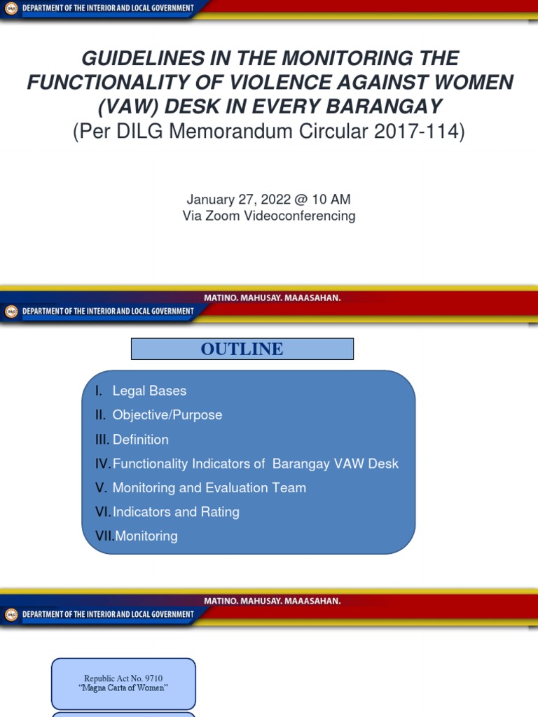 Monitoring VAW Desk Functionality (38 | PDF | Violence Against Women | Violence
