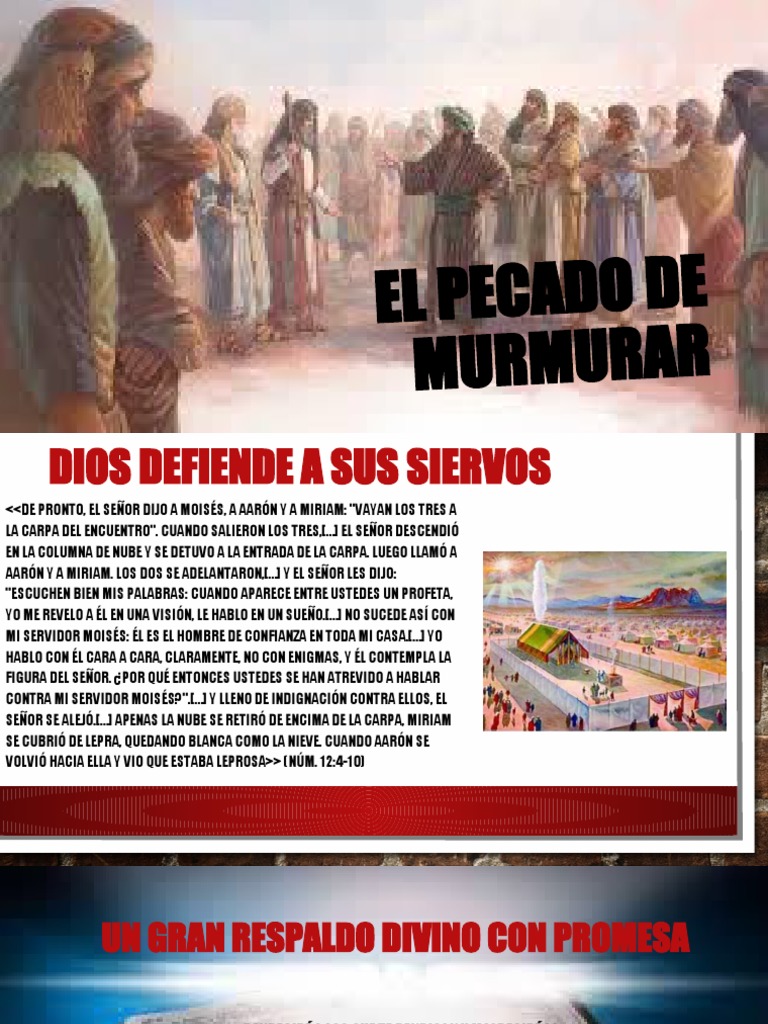 Los peligros de murmurar y hablar en contra de los siervos de Dios ...
