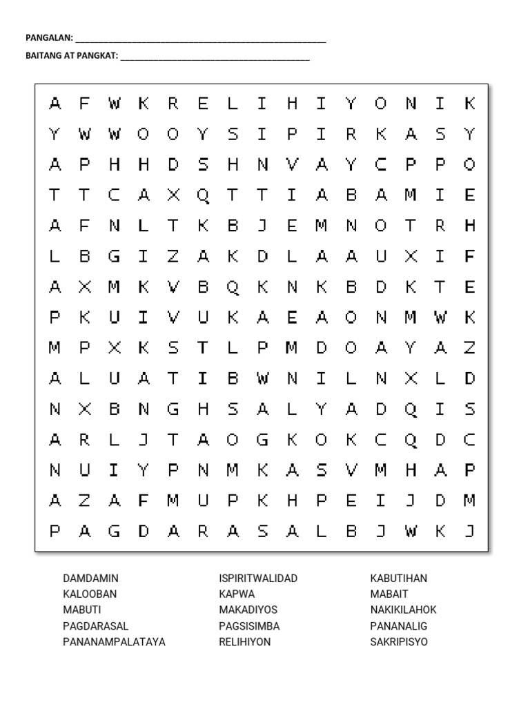 Esp Word Search | PDF