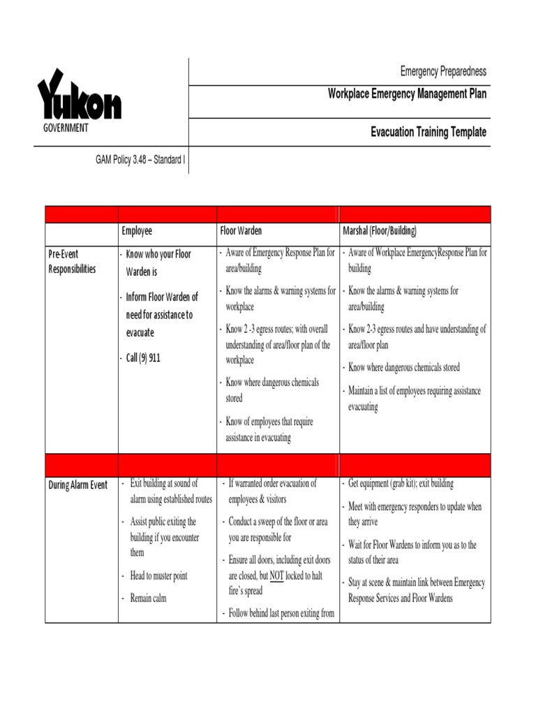 Workplace Emergency Management Plan | PDF | Emergency Evacuation ...