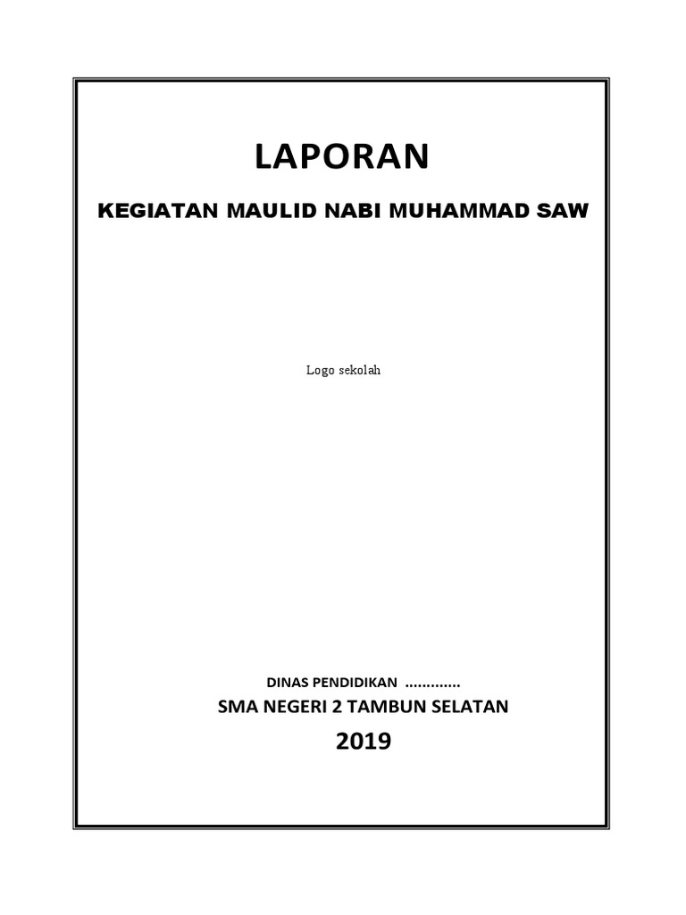 Contoh Laporan PHBI Maulid Nabi - ROHIS | PDF