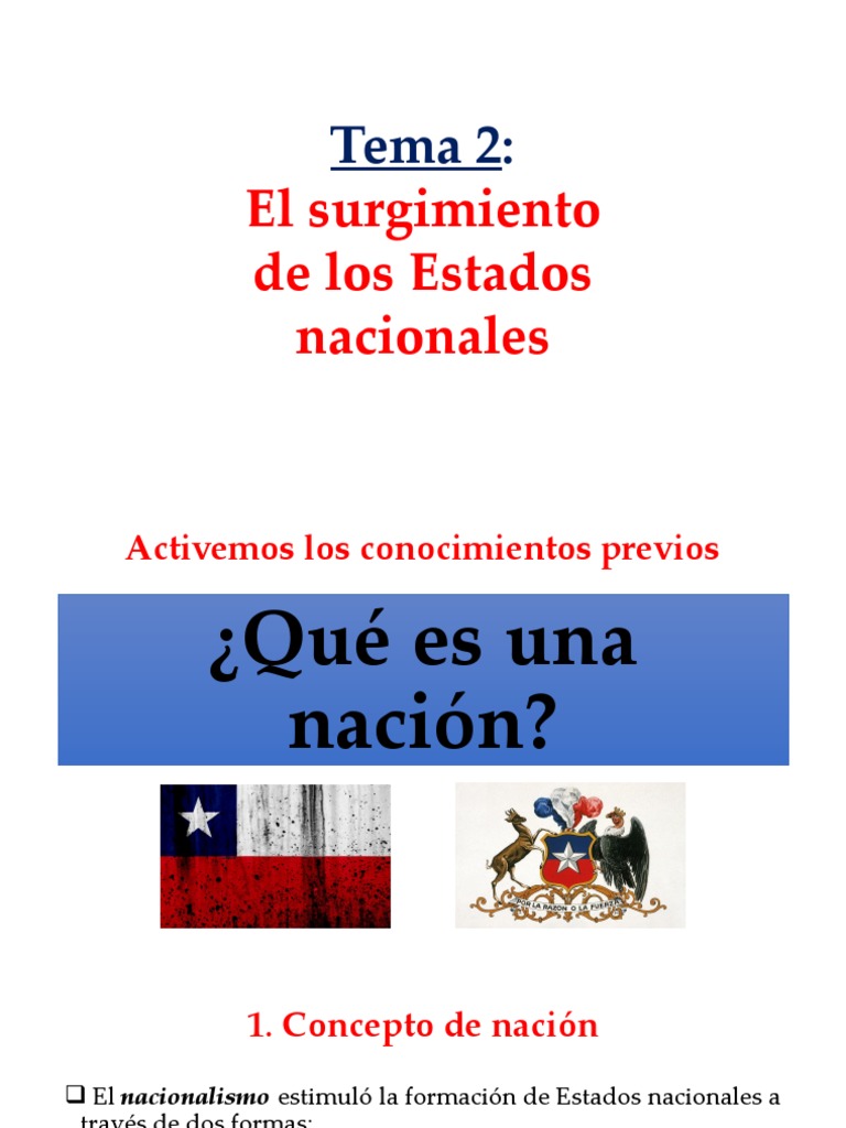 Tema 2 - El Surgimiento de Los Estados Nacionales | PDF | Nacionalismo ...