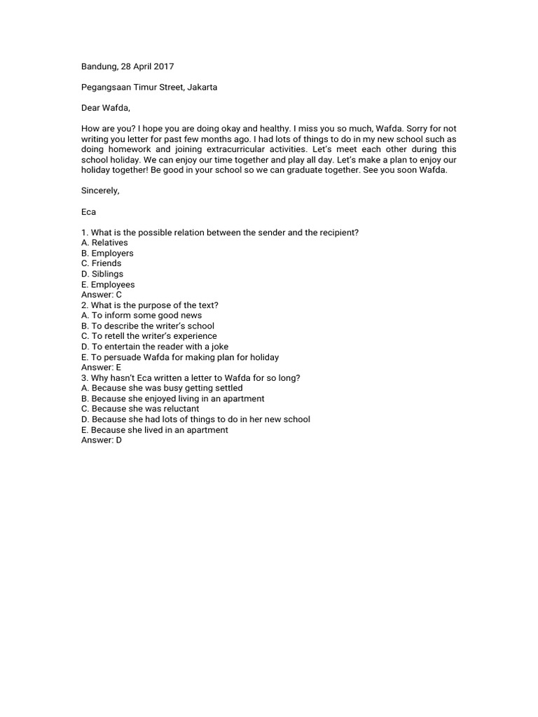 Eca's Holiday Plans with Wafda | PDF | Fever | Causes Of Death
