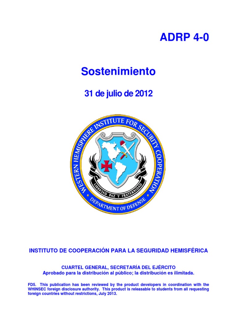 Traducción del ADRP 4-0: Sostenimiento | PDF | Militar | Fuerza Aérea ...