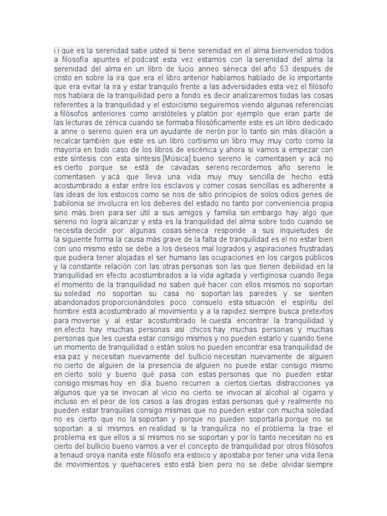 Seneca Serenidad Del Alma | PDF | Séneca El Joven | Muerte