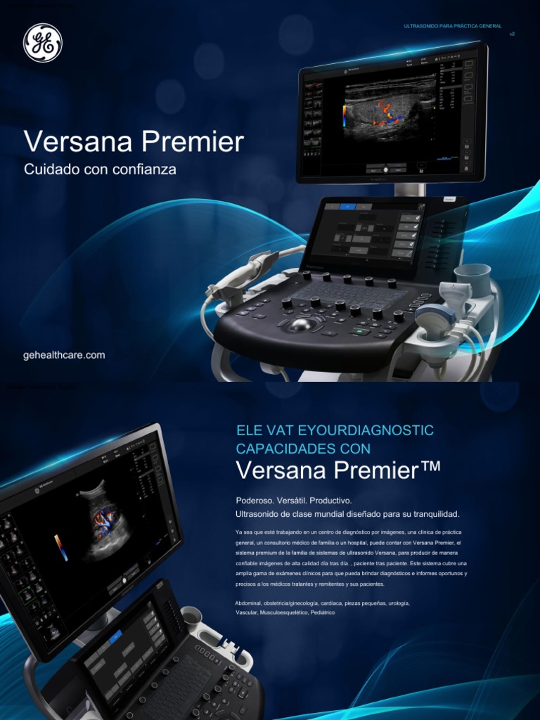 300 21 U021E JB04430XE Versana Premier V2 Brochure | PDF | Ultrasonido ...