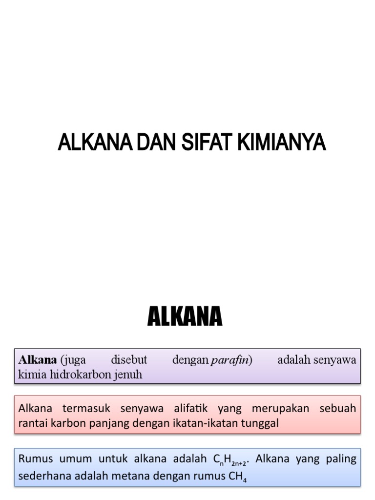 Sifat dan Definisi Alkana | PDF
