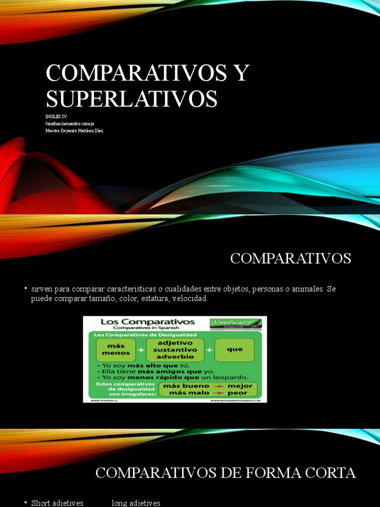 Comparativos y Superlativos | PDF | Morfología Lingüística | Sintaxis