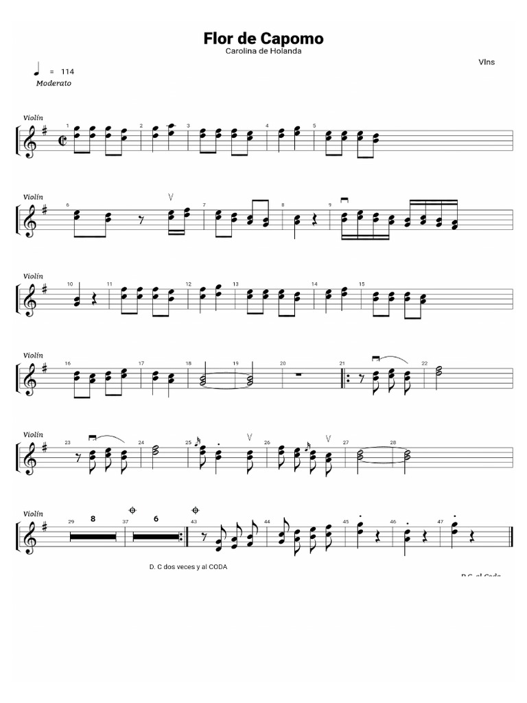 Flor de Capomo Violines | PDF
