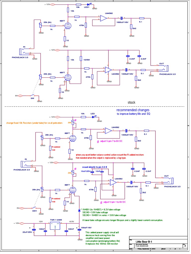 Llittle Bear B-1 Schematic | PDF | Vacuum Tube | Electromagnetism