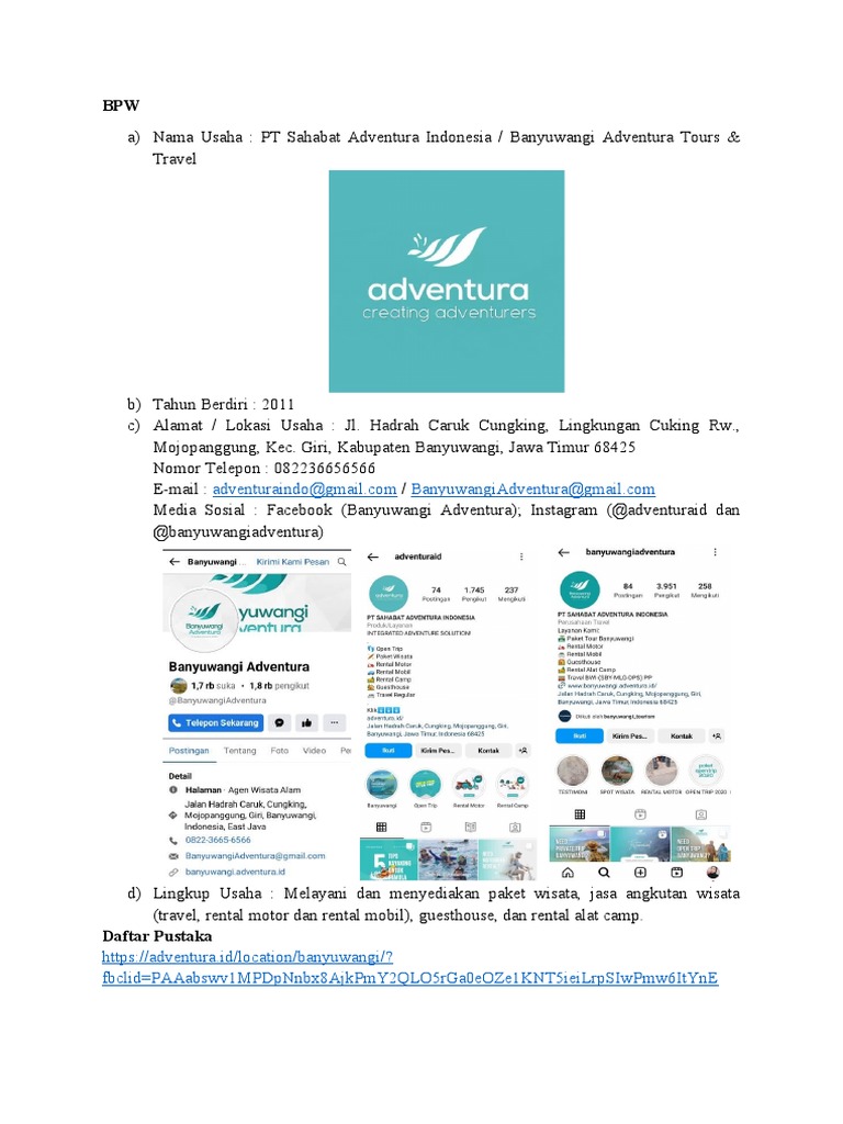 BPW Dan APW | PDF | Perjalanan