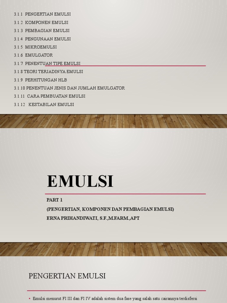 EMULSI Part 1 | PDF | Kesehatan Holistik