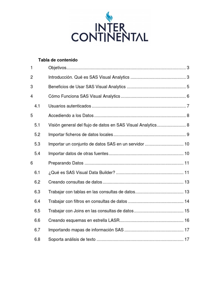 Documento de Apoyo - Herramienta Sas Visual Analytics | PDF | Big Data | Datos