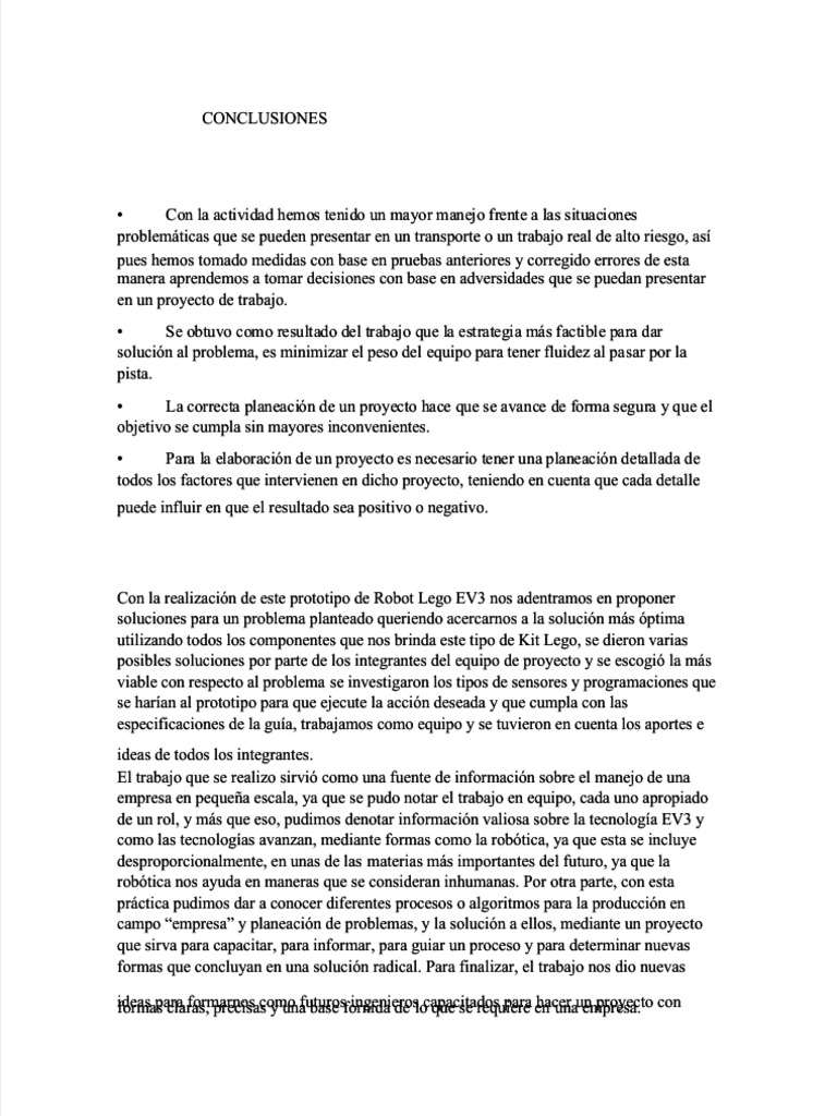 PDF Conclusiones Lego - Compress | PDF