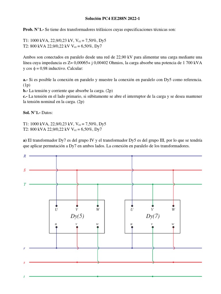 Solución PC4 EE288N Ciclo 2022-1 | PDF | Electromagnetismo | Bienes manufacturados