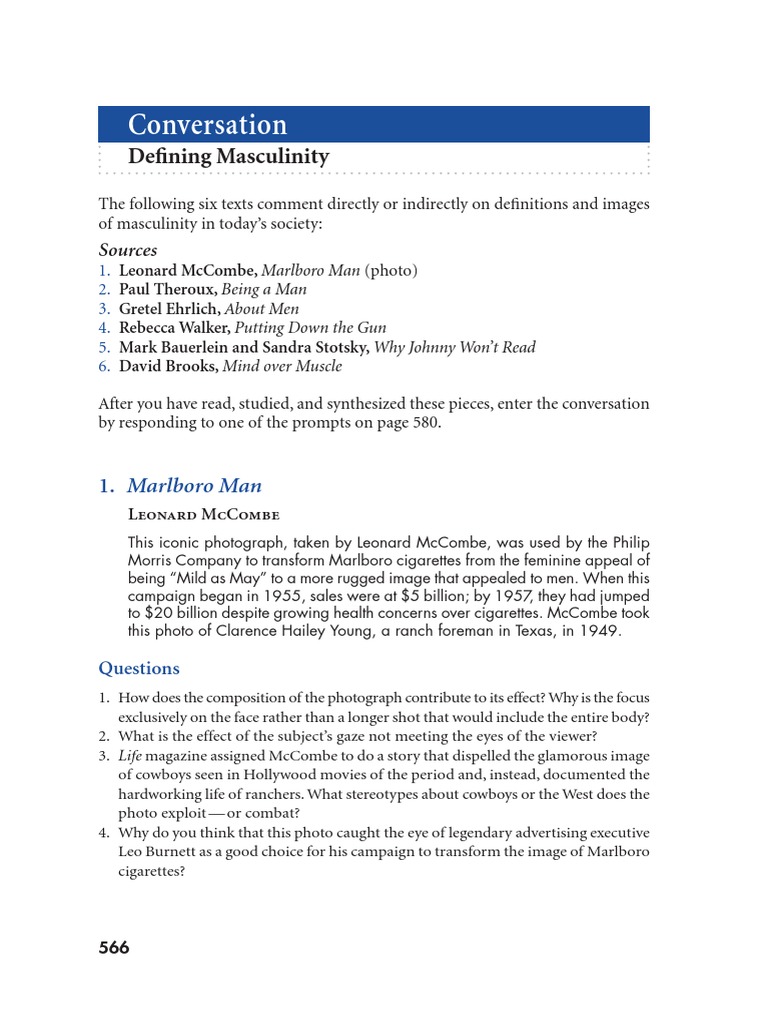 Masculinity Texts Pdf Masculinity