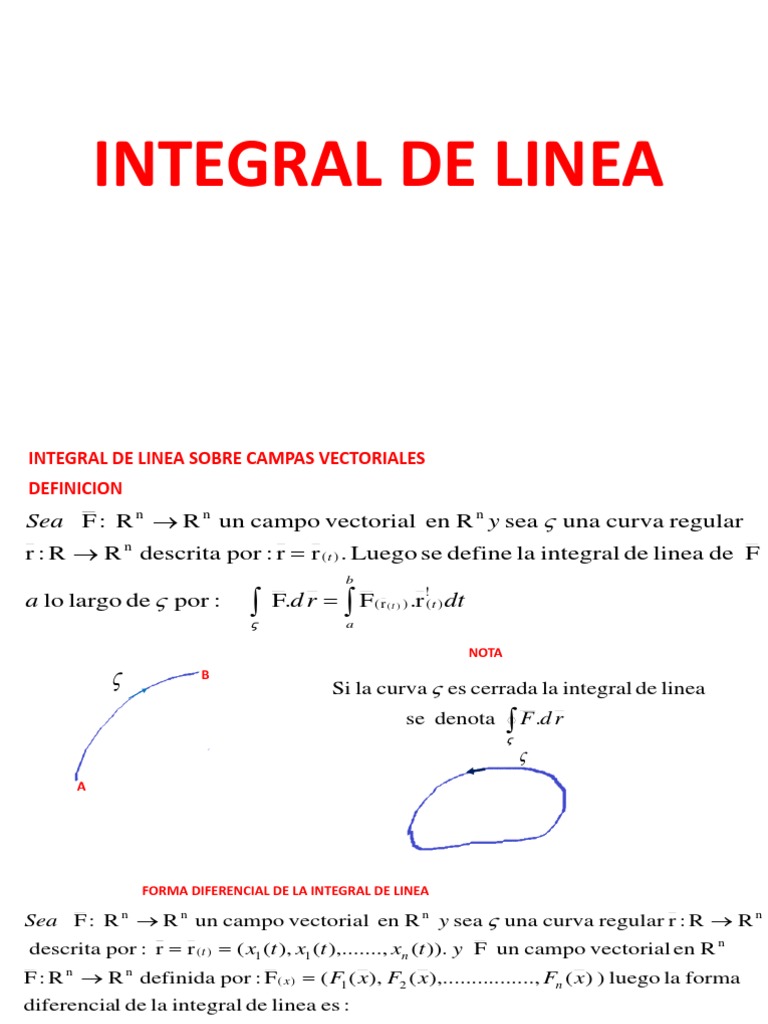 Integral de Linea | PDF | Integral | Curva