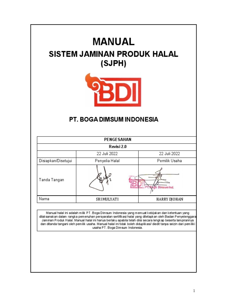 Manual Halal Cerol | PDF | Bisnis