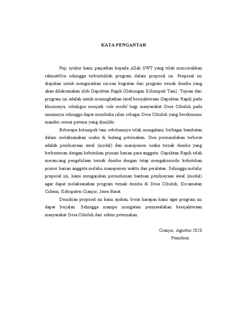 Proposal Domba | PDF