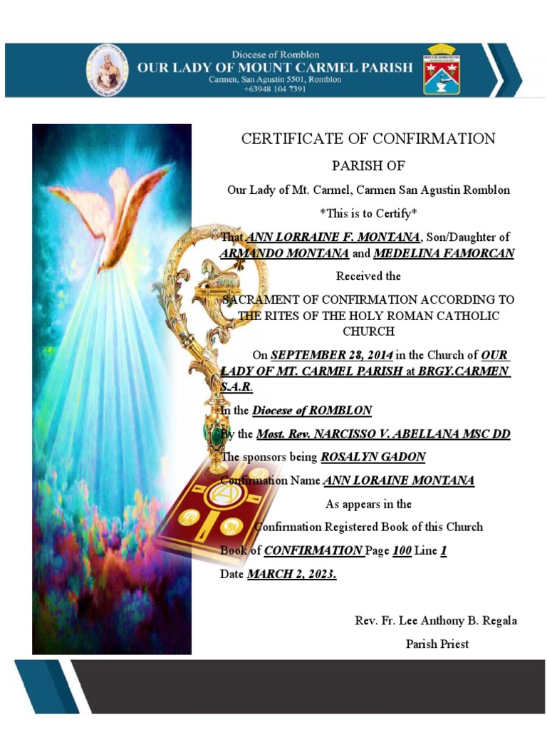 Confirmation Certificate | PDF