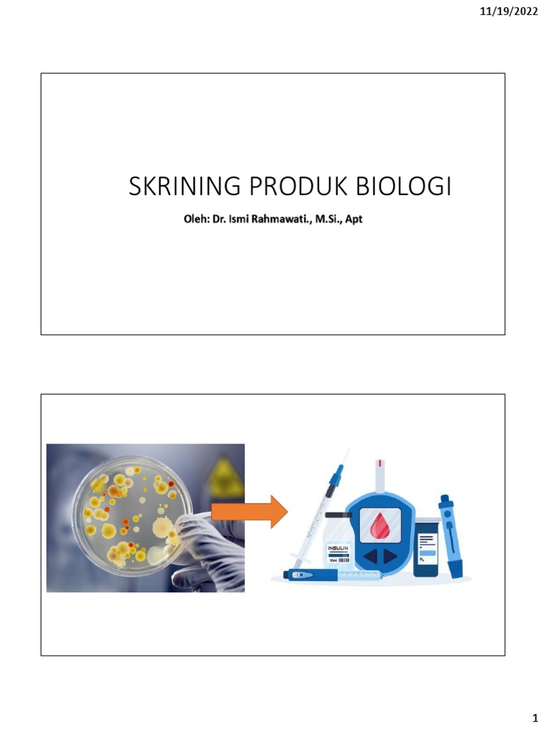 Skrining Produk Biologi | PDF