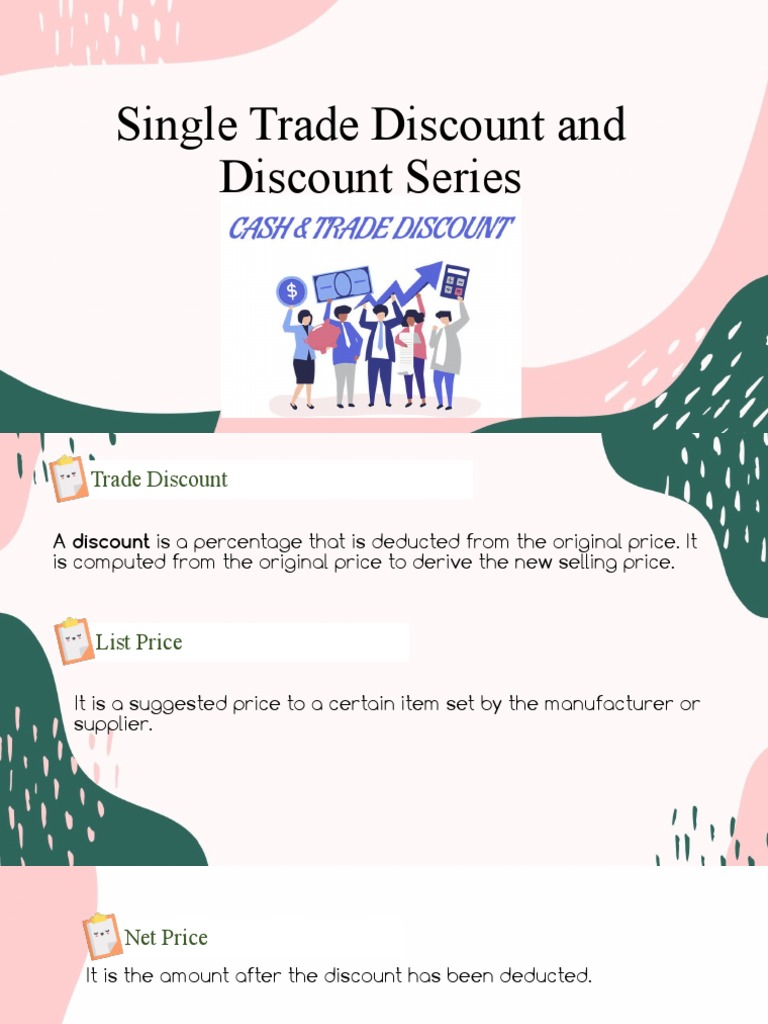 Understanding Trade Discounts and Series | PDF | Discounts And ...
