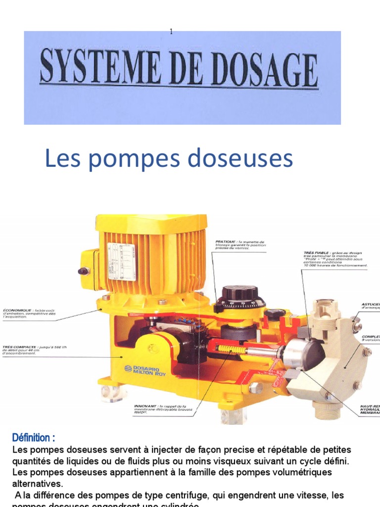 Expose Pompes Doseuses | PDF | Pompe | Piston