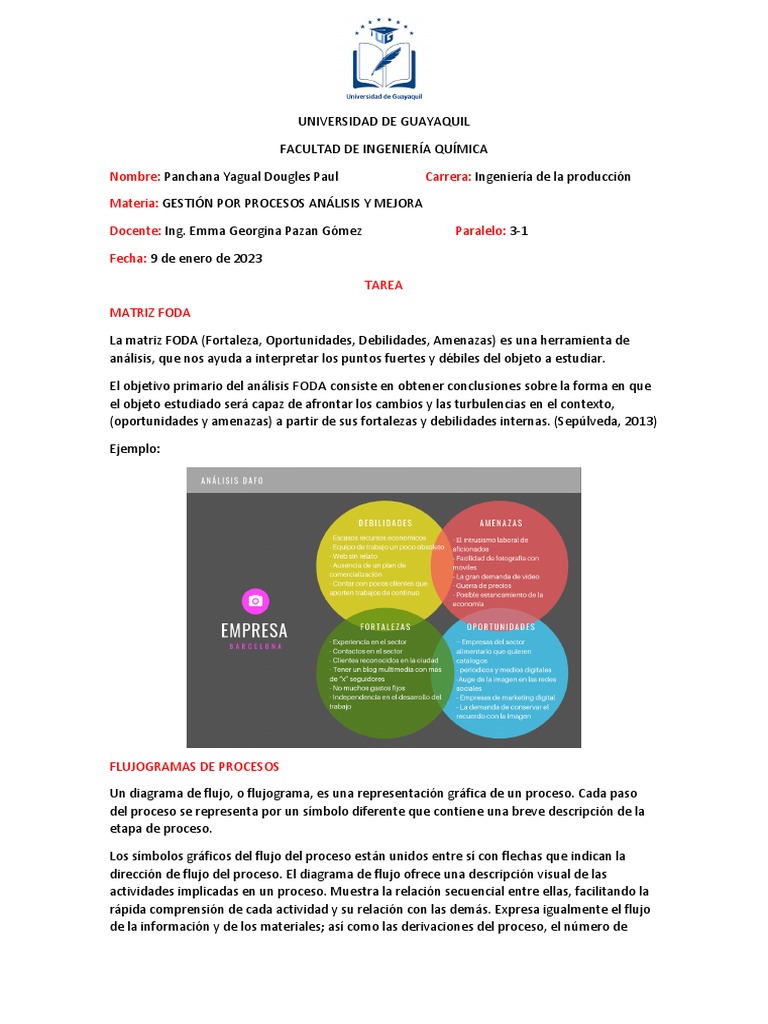 Tarea Foda, Flujograma - Panchana Yagual Dougles Paul 3-1 | PDF ...
