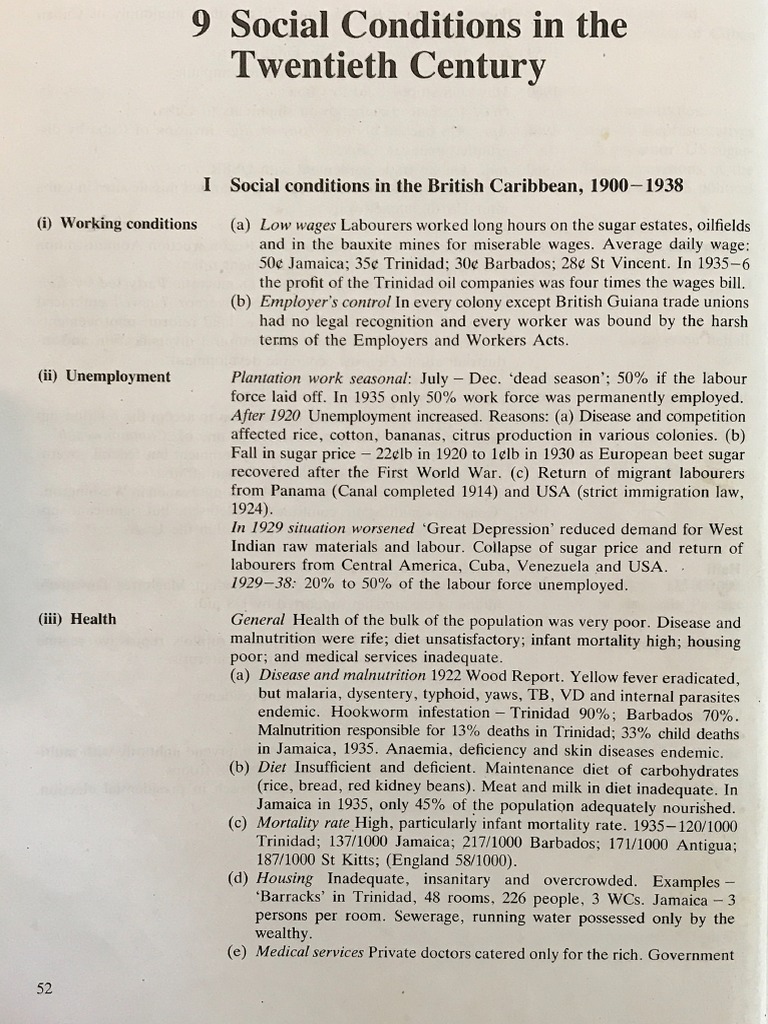Social Conditions in The 20th Century | PDF