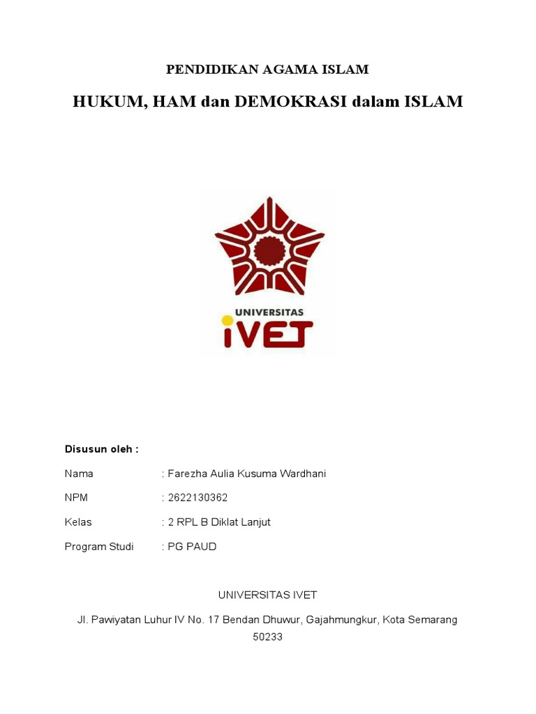 Hukum, HAM, dan Demokrasi dalam Islam | PDF | Politik | Agama ...