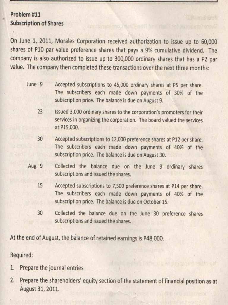 Corp Acctg Ch06 Prob11 | PDF