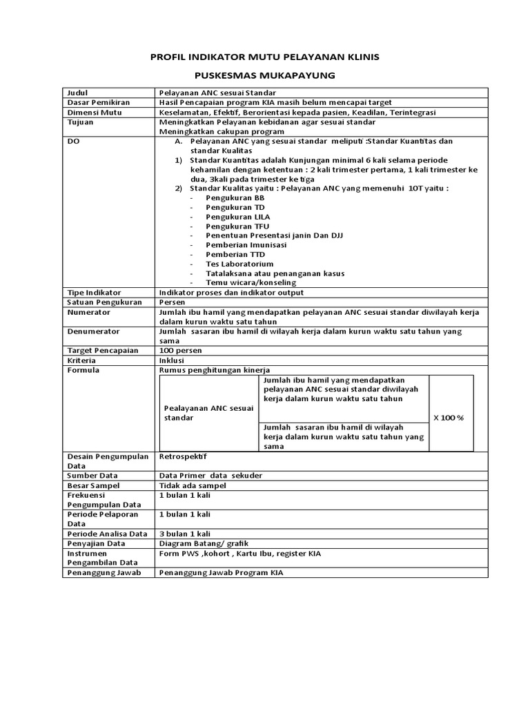Profil Indikator Mutu 2021 | PDF
