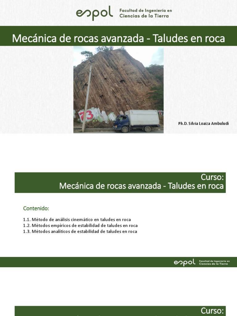 Análisis Cinemático de Taludes en Roca | PDF | Rocas | Materiales naturales