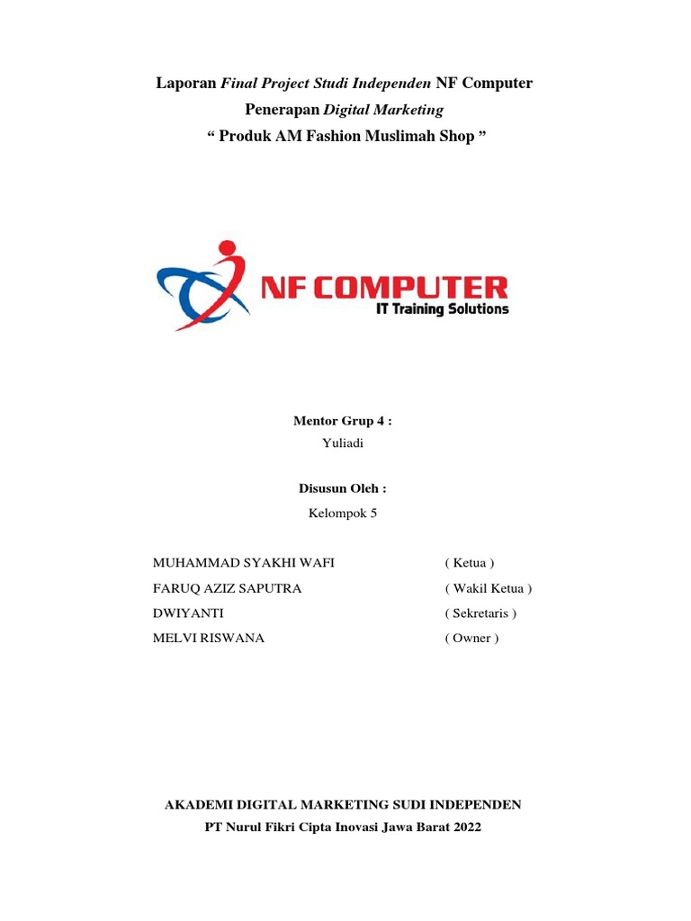 Laporan Project - Kelompok 5 - GRUP 4 | PDF