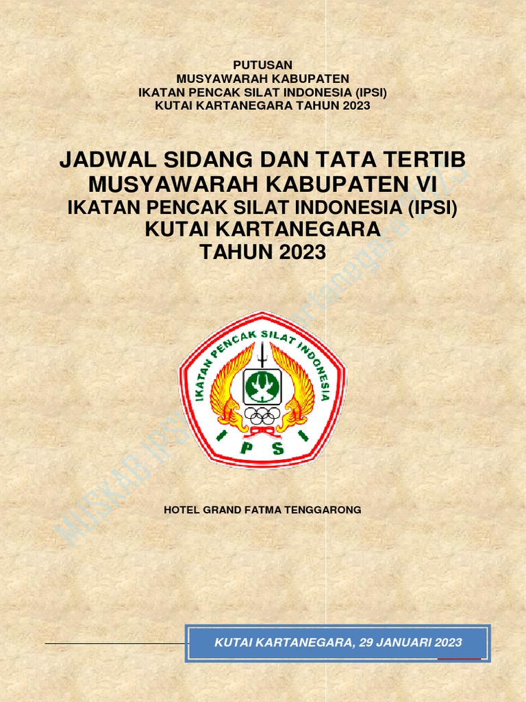 Tata Tertib MUSKAB VI IPSI 2023 | PDF