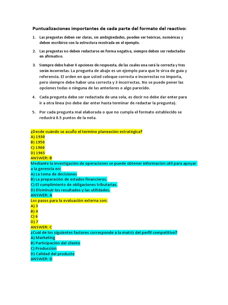 Instructivo para Realizar Las Preguntas de Reactivo AOP 2 | PDF