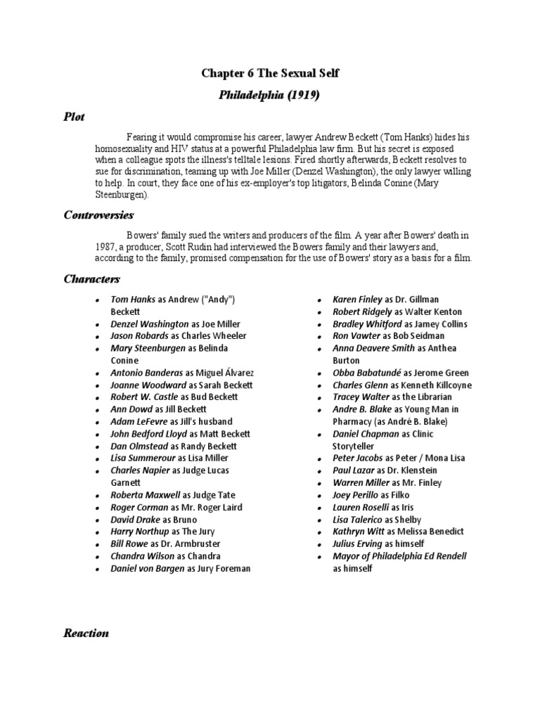 Philadelphia Film Analysis & Impact | PDF