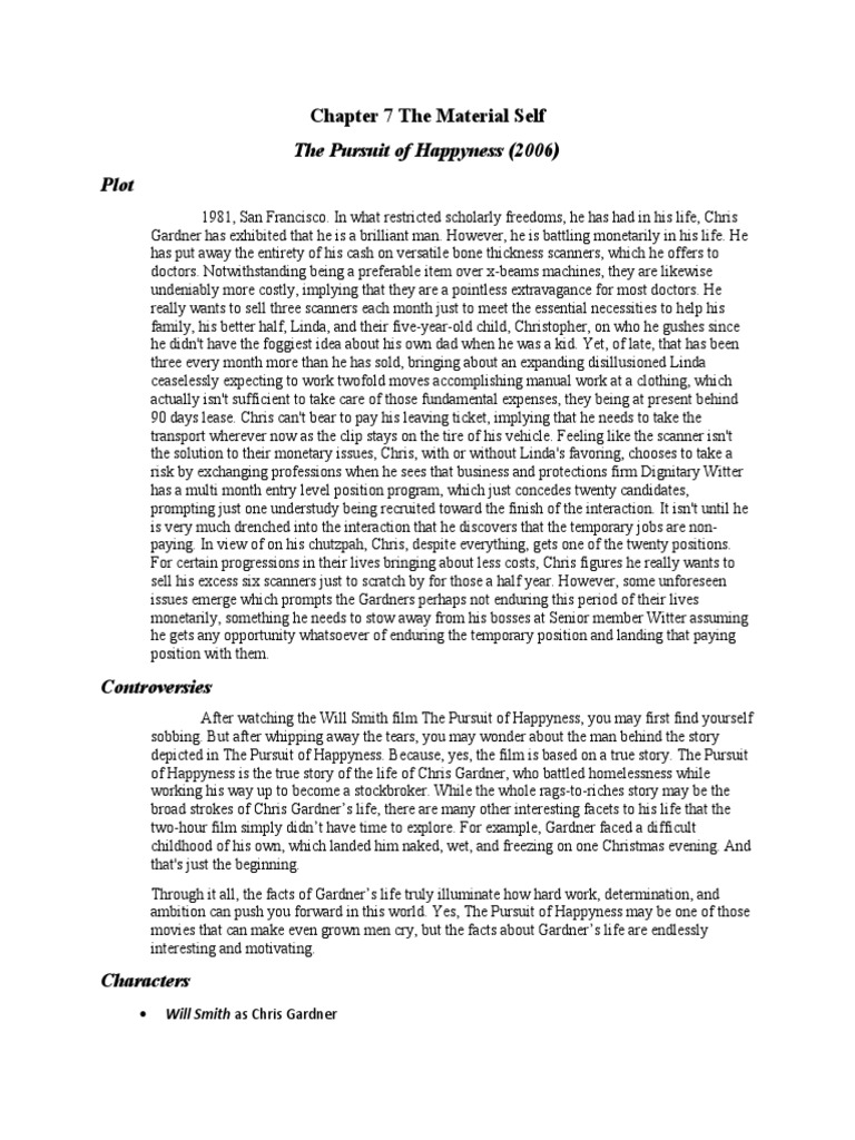 Chapter 7 The Material Self | PDF